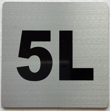 Apartment number 5L sign - UNIT NUMBER 5L SIGN (SILVER, SIZE 4x4 inch ...
