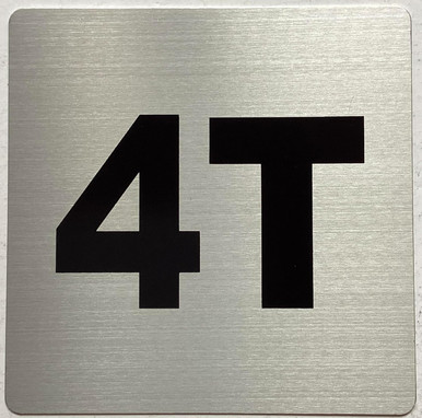 Apartment number 4T sign - UNIT NUMBER 4T SIGN (SILVER, SIZE 4x4 inch ...
