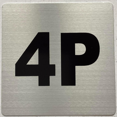 Apartment number 4P sign - UNIT NUMBER 4P SIGN (SILVER, SIZE 4x4 inch ...
