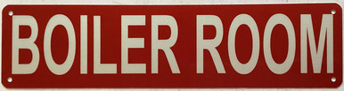 BOILER ROOM Sign (Red, Reflective, ALUMINUM-RUST FREE, SIZE 3X12 ...