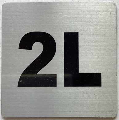 Apartment number 2L sign - UNIT NUMBER 2L SIGN (SILVER, SIZE 4x4 inch ...