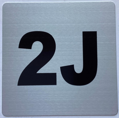 Apartment number 2J sign - UNIT NUMBER 2J SIGN (SILVER, SIZE 4x4 inch ...