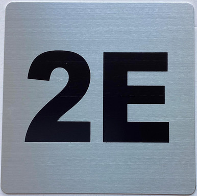 Apartment number 2E sign - UNIT NUMBER 2E SIGN (SILVER, SIZE 4x4 inch ...