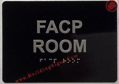 FACP ROOM - FIRE ALARM CONTROL PANEL ROOM sign Raised letters & Grade 2 ...