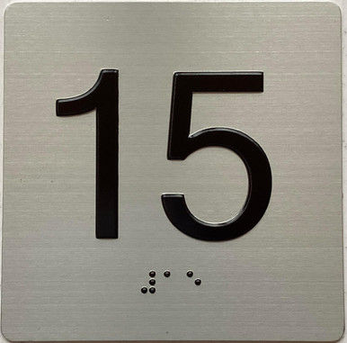 Elevator 15 FLOOR Sign/jamb plate 15 floor sign letters/Image & Grade 2 ...