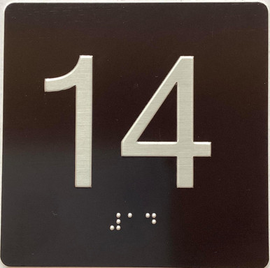 Elevator 14 floor Sign/jamb plate floor 14 sign letters/Image & Grade 2 ...