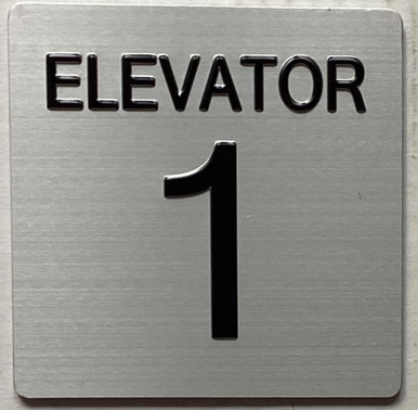 ELEVATOR NUMBER SIGN SIGN with Raised letters & Grade 2 Braille ...