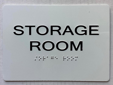 STORAGE ROOM sign with Raised letters/Image & Grade 2 Braille ...
