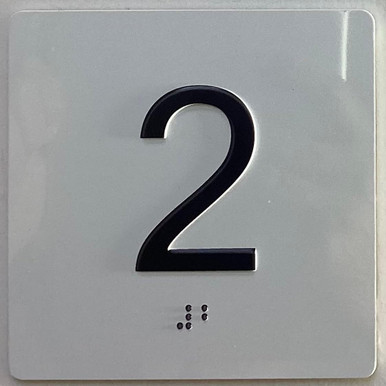 Elevator floor 2nd floor Sign/jamb plate floor 2 sign letters/Image ...