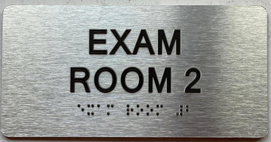 EXAM ROOM signS with Raised letters/Image & Grade 2 Braille - Includes ...