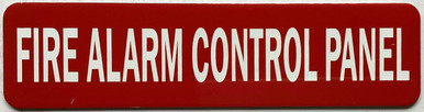 FIRE ALARM CONTROL PANEL SIGN - FACP SIGN (RED, ALUMINIUM, 2x8 INCH ...