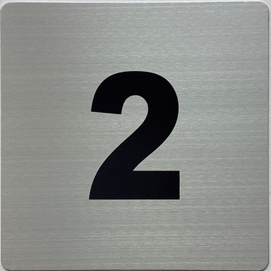 Apartment number sign 4x4 inch, SILVER, with double sided tape-Broadway ...