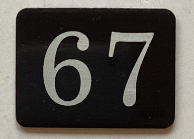 Number 67 Mailbox Number Sign / Locker Number Sign – Rust-Free Aluminum ...