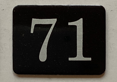 Number 71 Mailbox Number Sign / Locker Number Sign – Rust-Free Aluminum ...