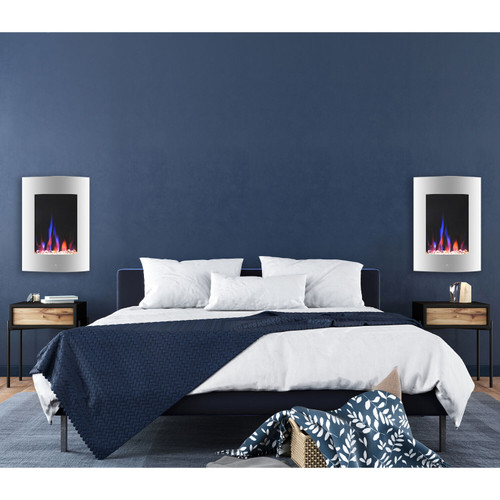 Fireside 19.5 In. Vertical Wall-Mounted Electric Fireplace with Multi ...