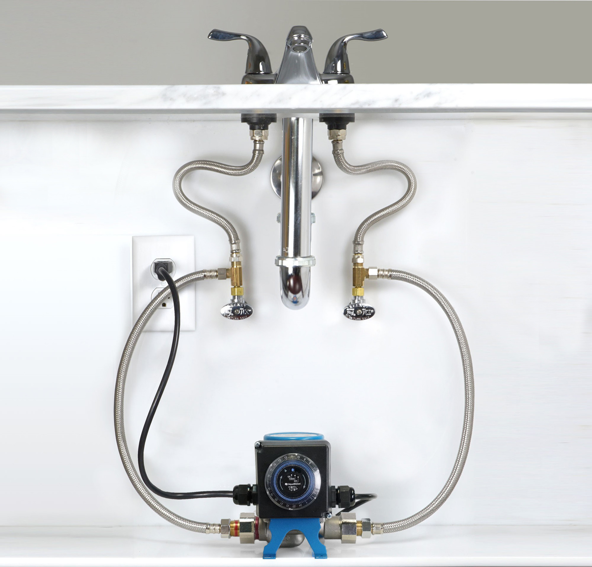 AquaMotion AMH3K-7 Under Sink Hot Water Recirculation Pump Kit with Timer