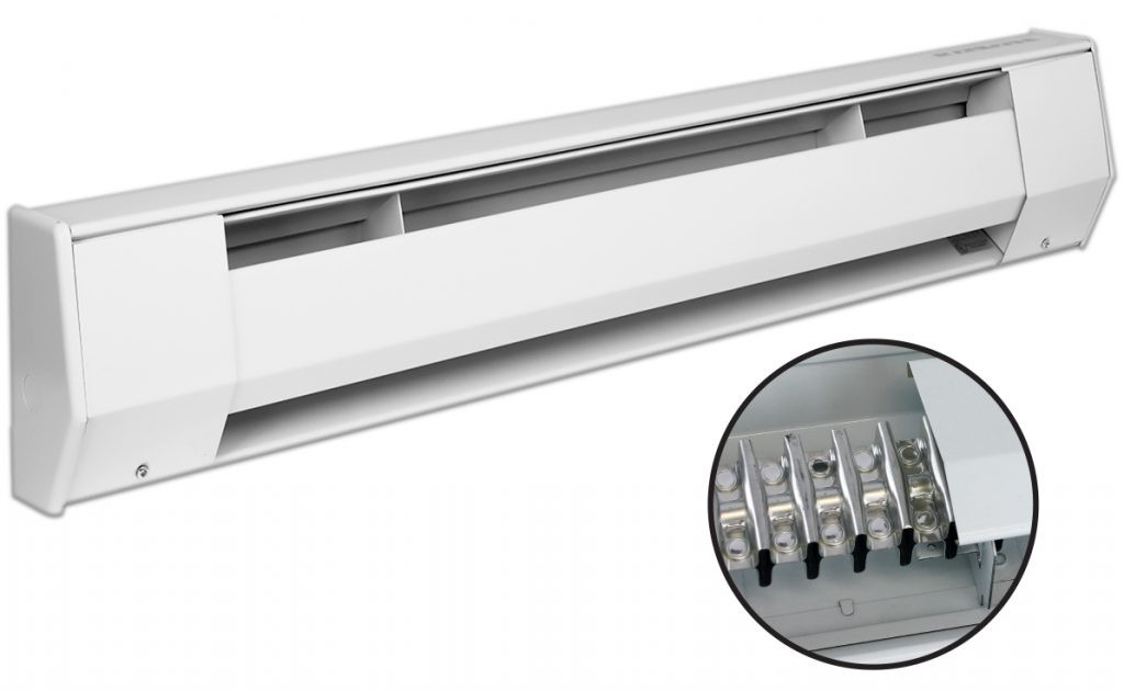 King 4K2010BW 4 Foot 1000 Watt Electric Baseboard Heater - 208 Volt