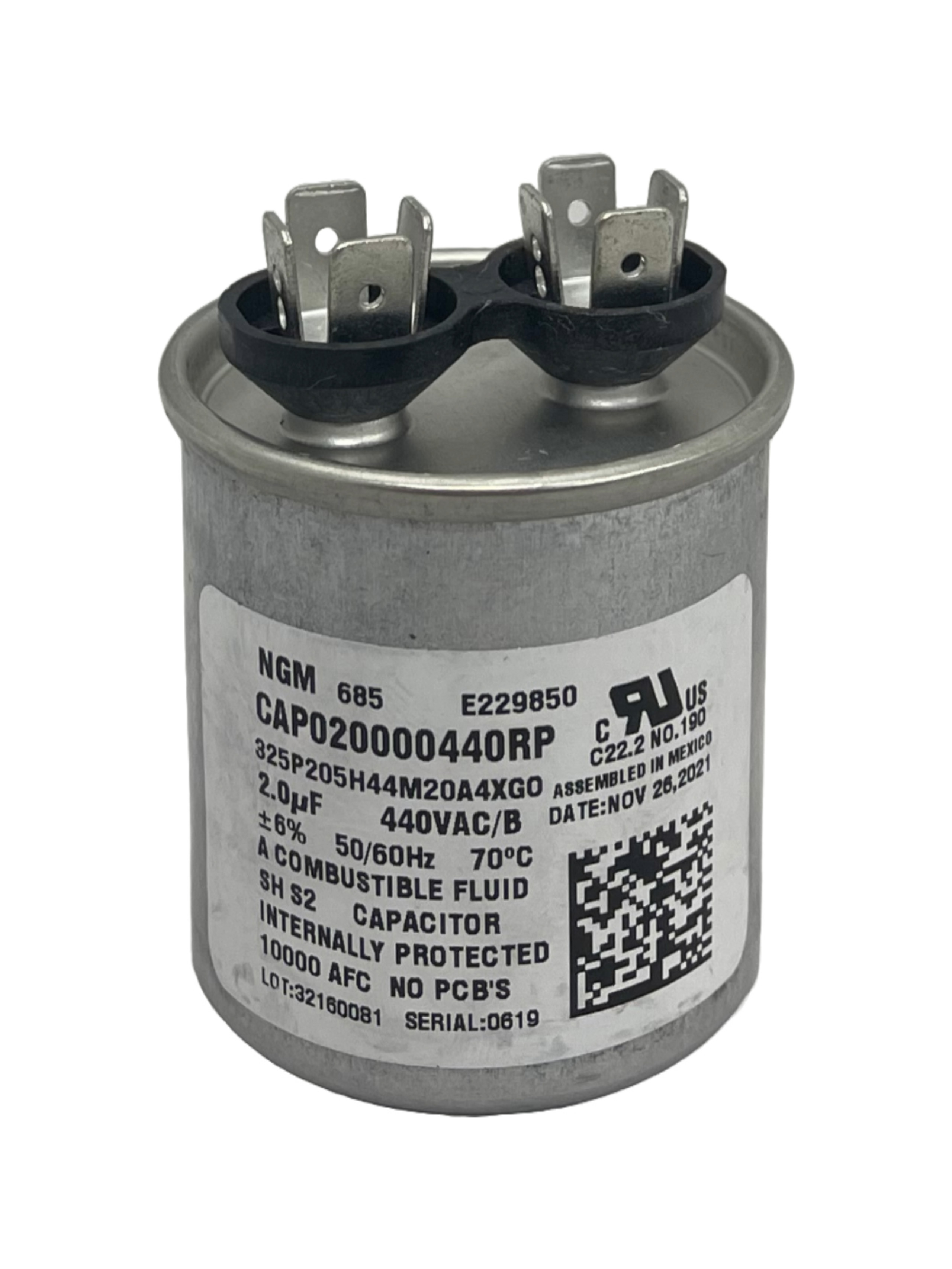 Amana CAP020000440RP 2/440VAC Capacitor