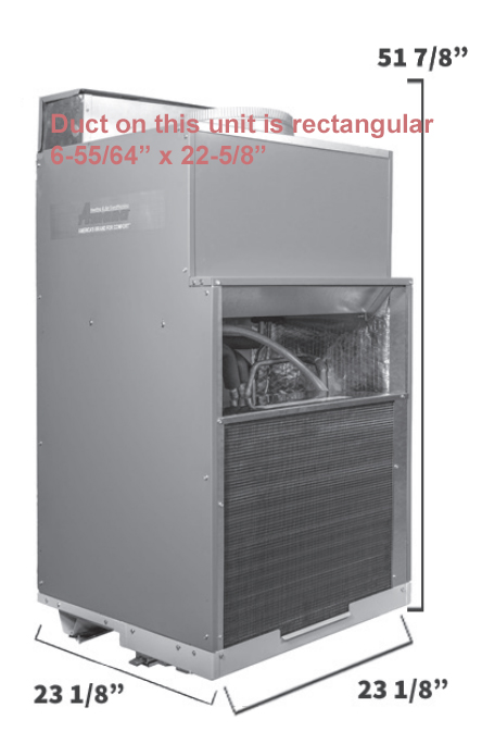 Amana AVH244H25AXXX 24000 BTU Class Vertical Terminal Air Conditioner ...