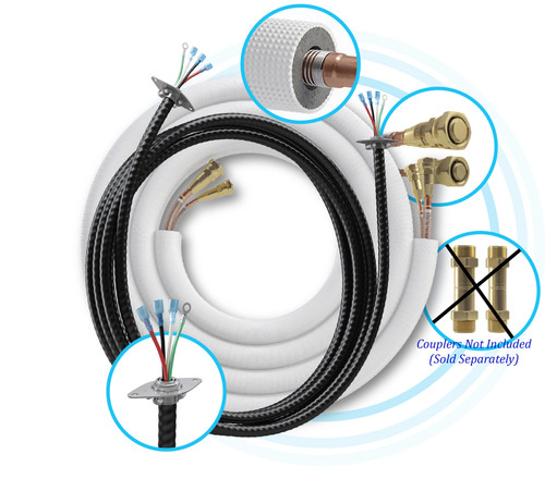 MrCool DIY50-1412C-O 50 Foot Insulated Line Set with Pro Cable for Mr ...