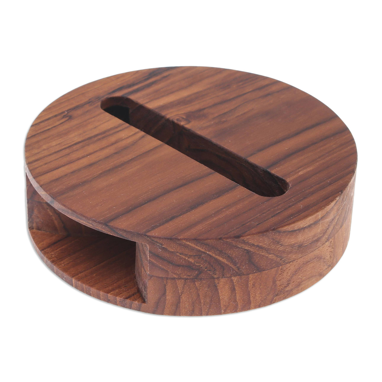Round Reclaimed Wood Phone Speaker from Thailand 'Modern Sound ...