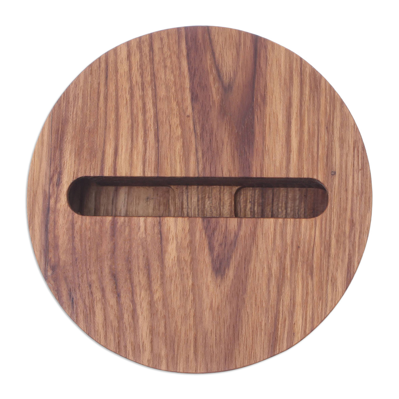Round Reclaimed Wood Phone Speaker from Thailand 'Modern Sound ...