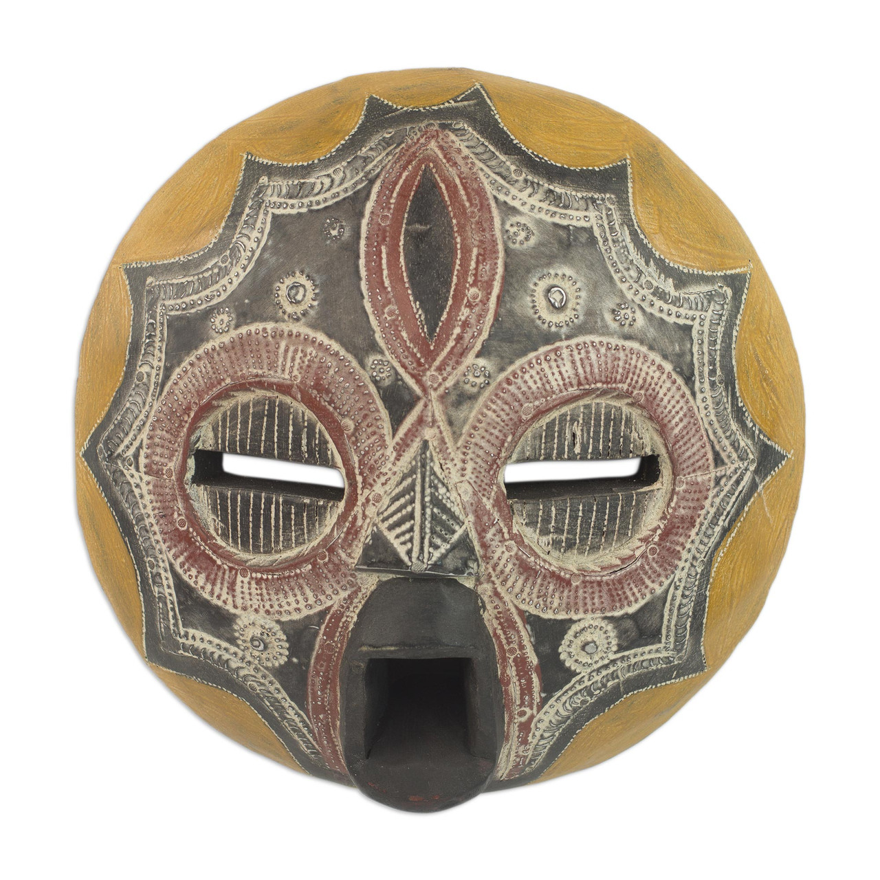 African Wood Wall Mask 'Fire' - Smithsonian Folklife Festival Marketplace