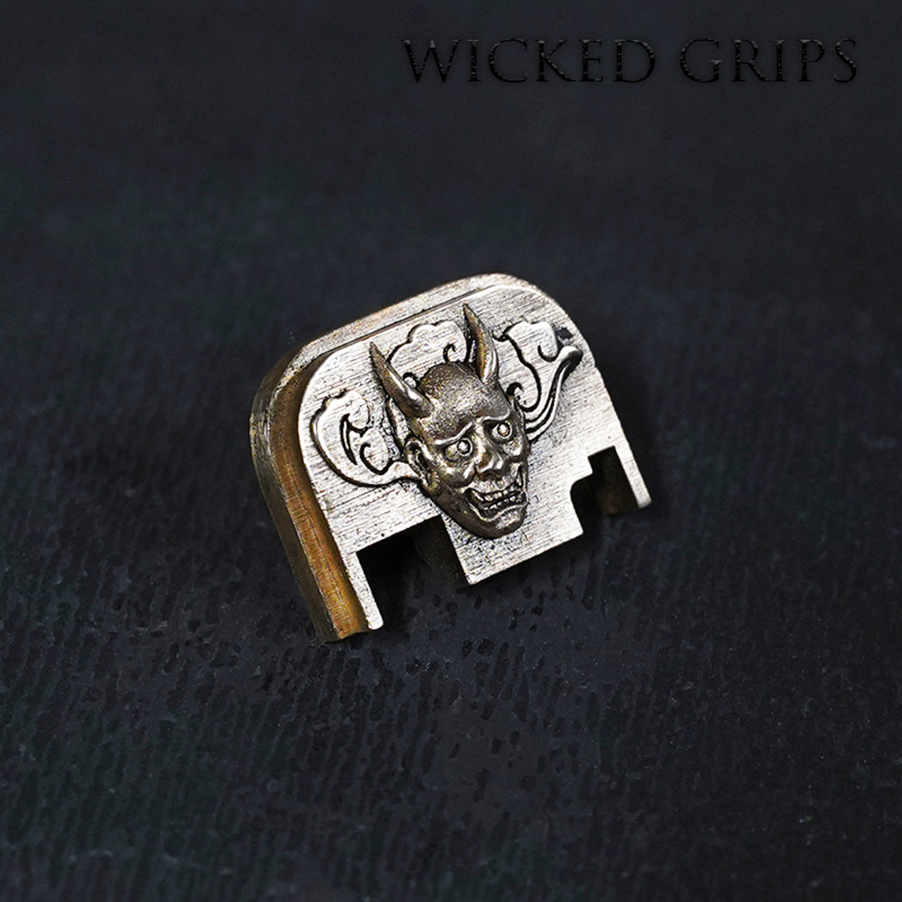 Custom Glock Slide Plate Pure Bronze Hannya Gen 1 4
