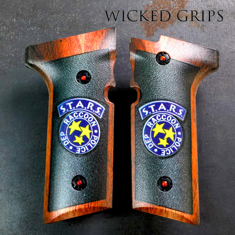 CUSTOM BERETTA 92X M9A3 GRIPS RESIDENT EVIL S.T.A.R.S