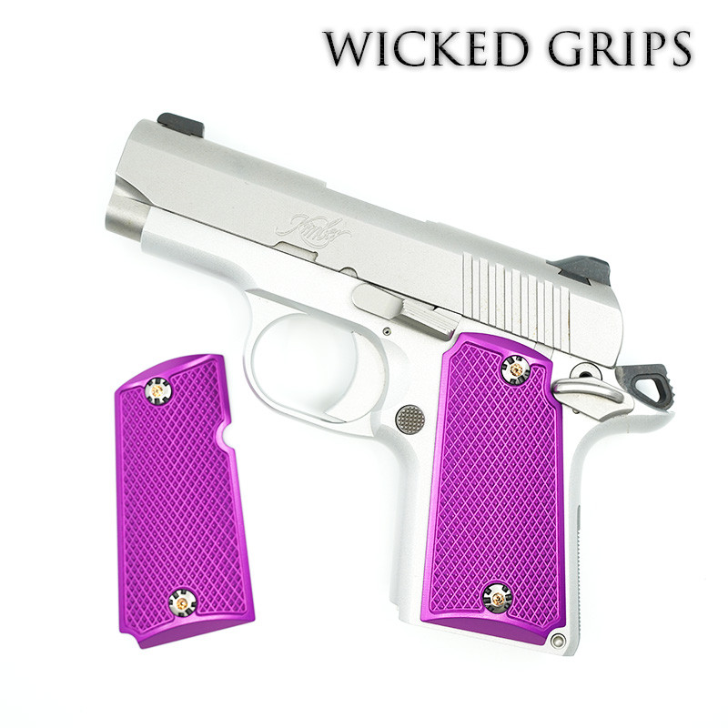 KIMBER MICRO 9MM CUSTOM CHECKERED GRIPS