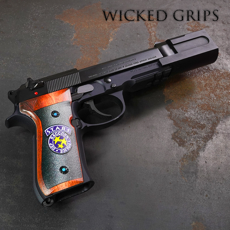BERETTA 92FS GRIPS STARS RACCOON CITY POLICE RESIDENT EVIL