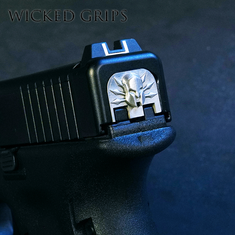 Wicked Grips Glock Slide Back Plate Silver Spartan Gen 5