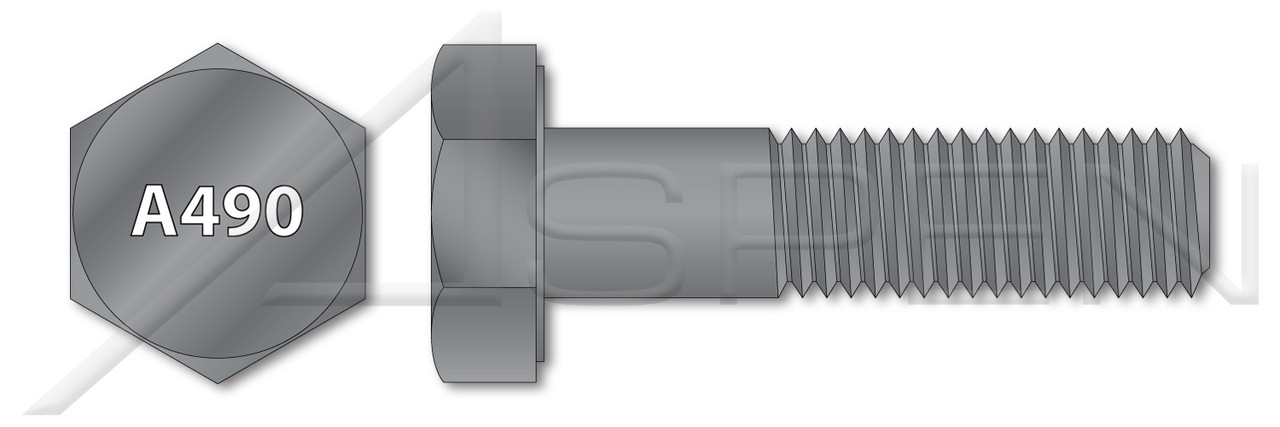 Structural Hex Bolts 1"-8 X 3" Hex Head Steel A490 Type 1 BO139