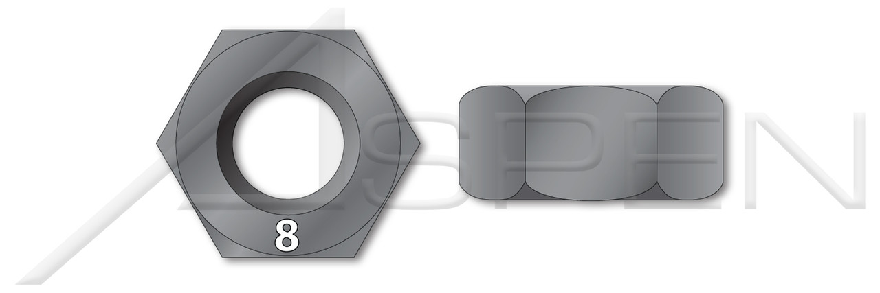 Hex Finished Nuts M24-2.0 Hex Drive Steel Class 8 Steel DIN 934 / ISO ...