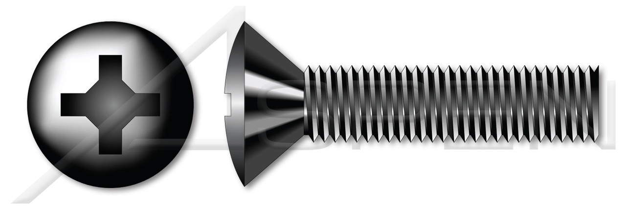 Machine Screws #8-32 X 3/4" Oval Phillips Black Oxide Origin Undefined ...