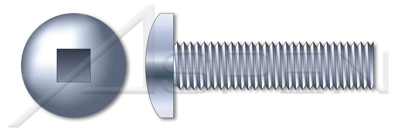Machine Screws #8-32 X 1/2" Pan Square Drive Steel Zinc Origin ...