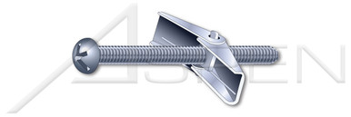 Toggle Bolts and Wings 3/8" X 5" Round Head Steel Zinc Cruciform ...