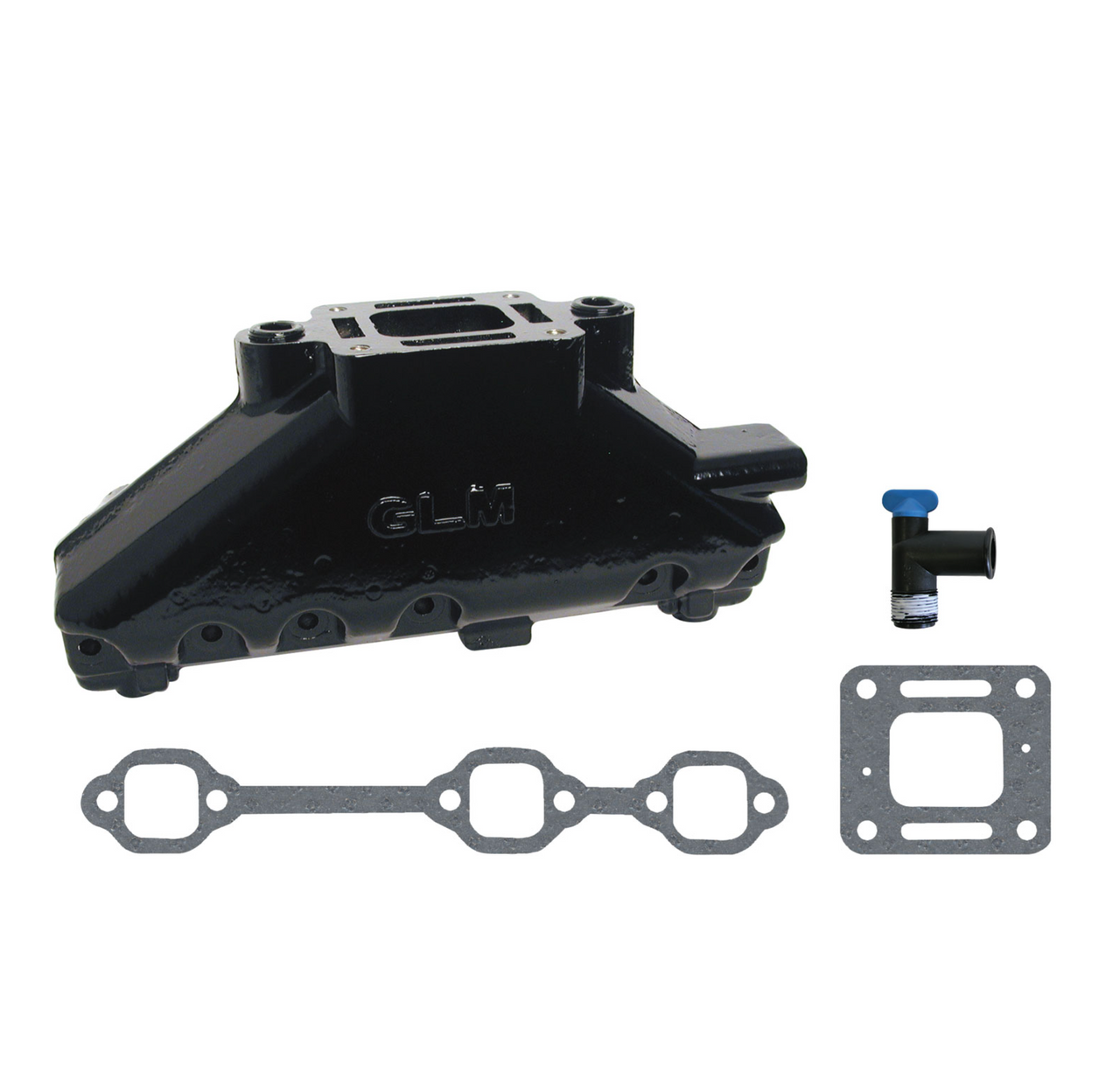 GLM- Mercruiser 4.3L Exhaust Manifold & Elbow 1PC to 2PC Conversion Kit ...