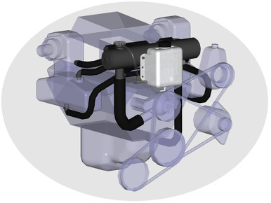 Fresh Water System for Mercruiser SBC Marine Engines. Fits years 1982 ...