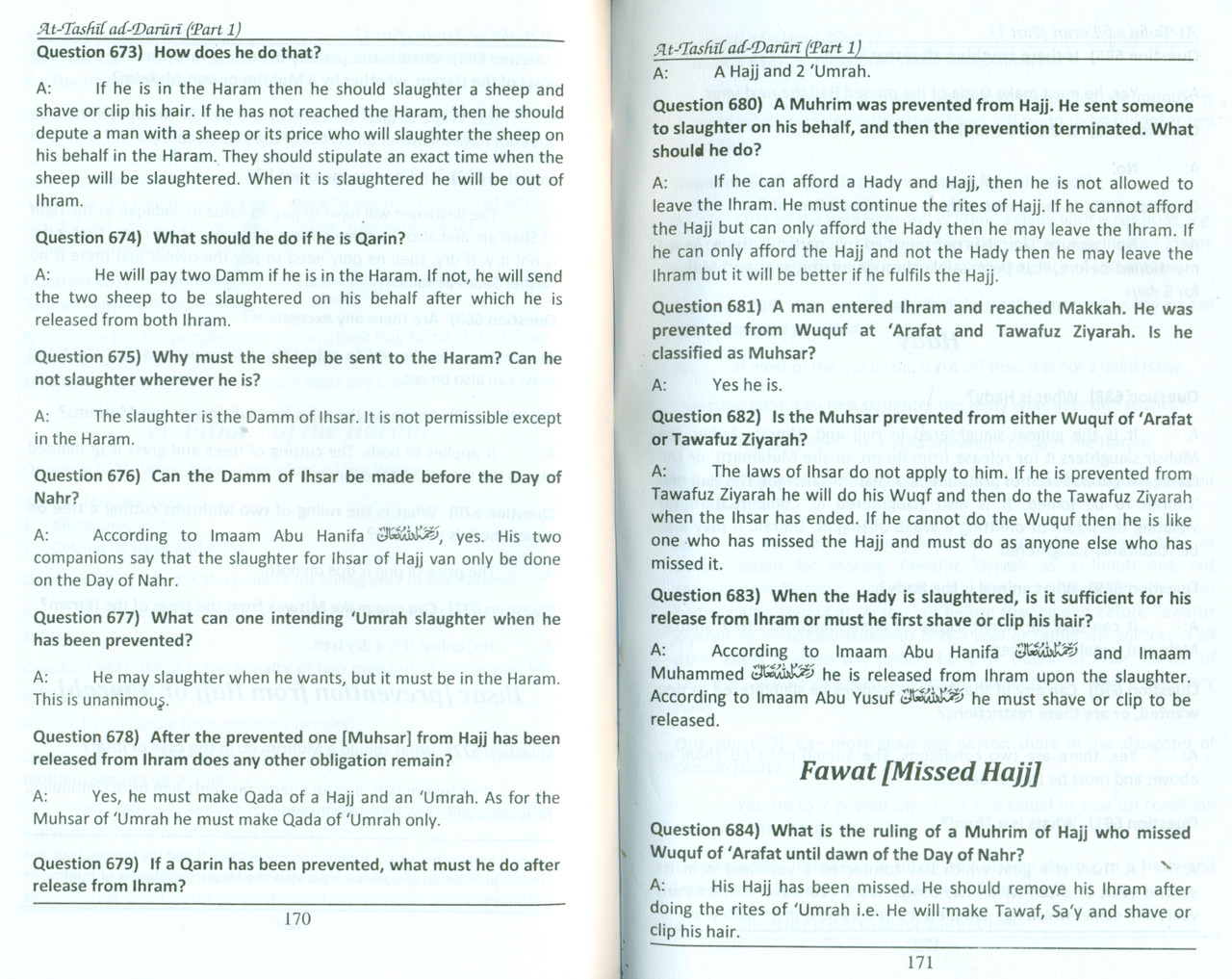 Masail Al Qudoori Made Easy- In Question Answer Format (Complete)