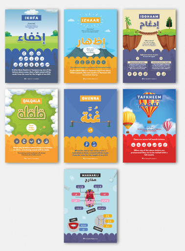 A3 Tajweed Posters – Set of 7 (An Nasihah)