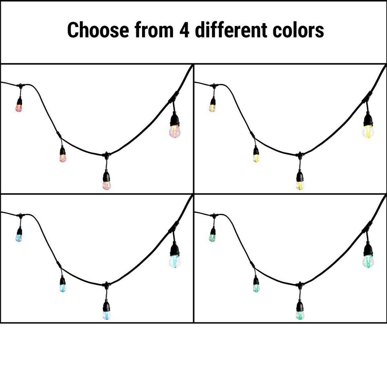 24 Foot Color Changing LED String Lights - Luminar Outdoor 56521 ...