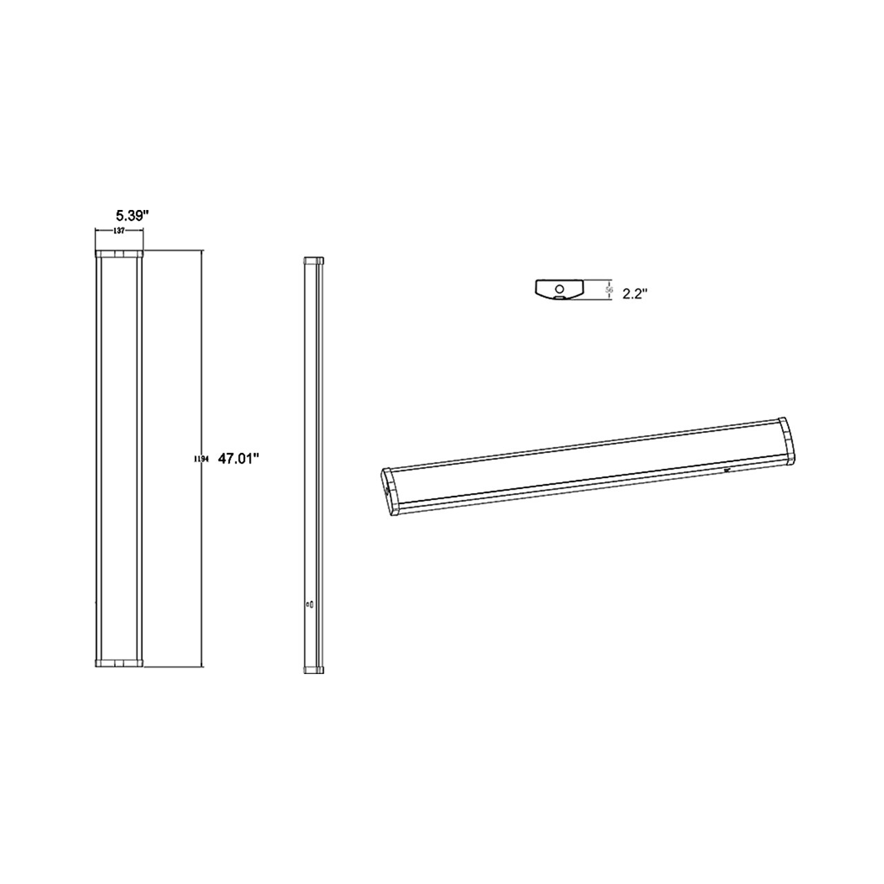 4 ft. LED Wrap Light - Power and Color Select - RAB GUS17-4 ...