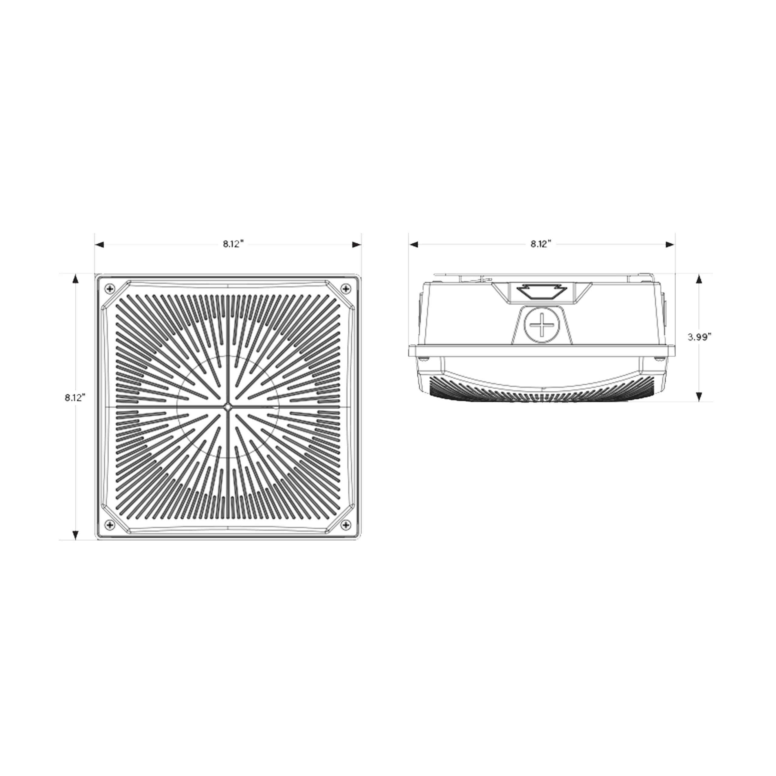 Keystone XFit KT-CLED25PS-S1-8CSB-VDIM - LED Canopy Light | CityLightsUSA.com