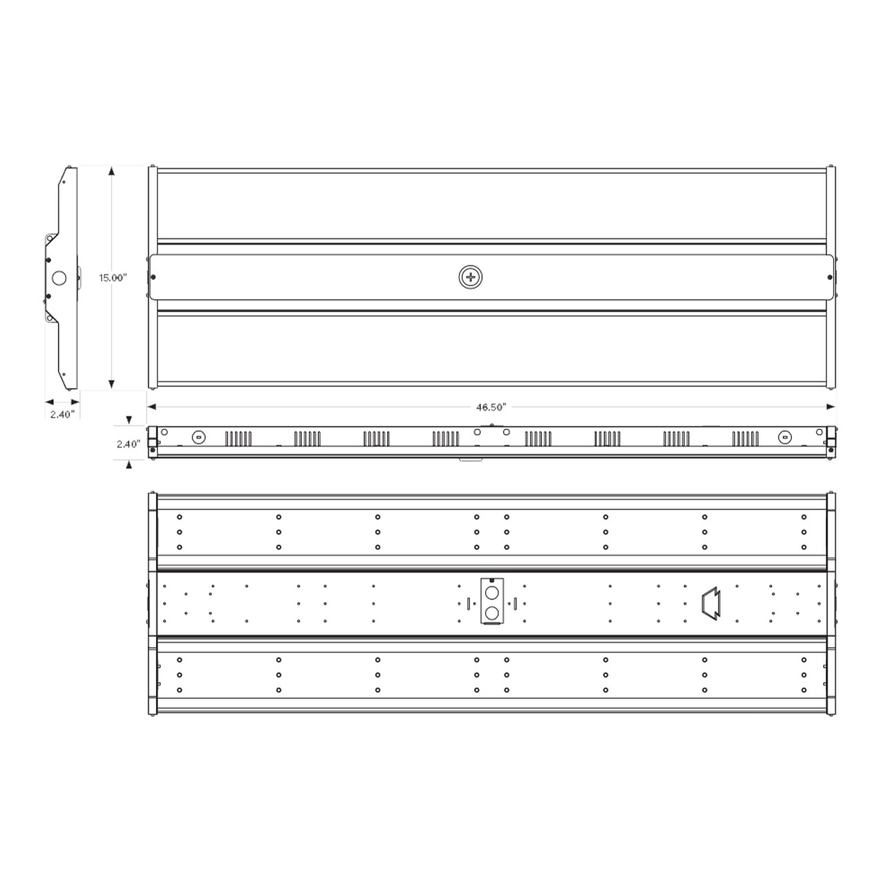 Keystone KT-HBLED230-4F-850-VDIM-P /G 230 Watt 5000K Linear LED High ...