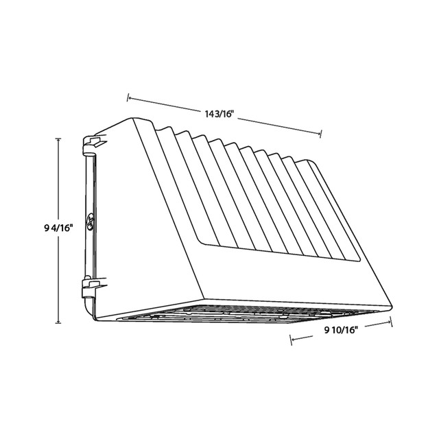 RAB SLIM17FAFC100 - 100 Watt - Color-Adjustable Full Cutoff LED Wall ...