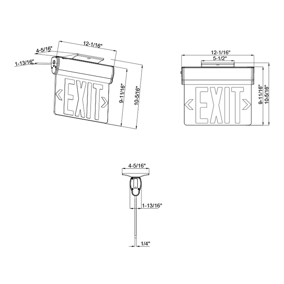 Halco 97104 Field Adjust LED Edge Lit Exit Sign | CityLightsUSA.com