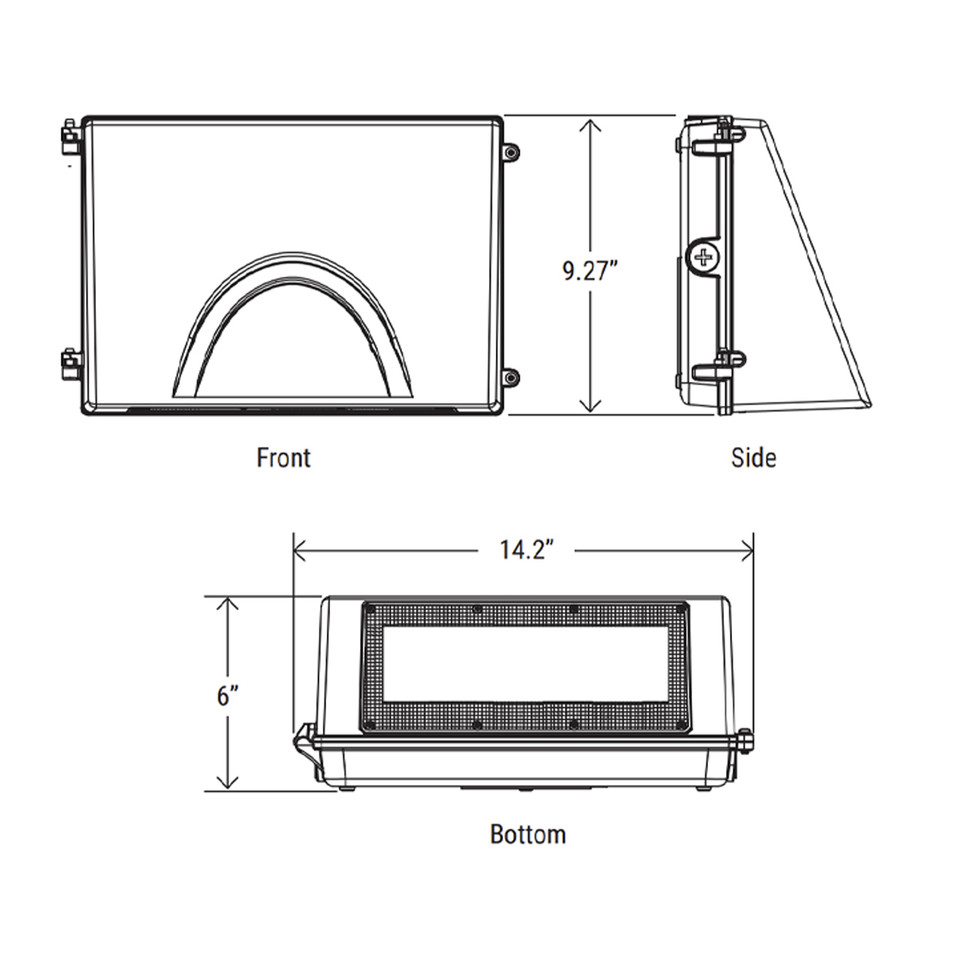 Portor PT-WPF-LW-3CP - Power and Color Adjustable LED Wall Pack ...