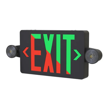 Halco ProLED 97122 EMG-EXC-BK-RG - Red or Green - Black Body - LED Exit ...