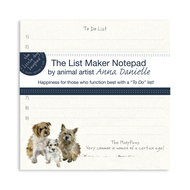 Dog Design List Maker Notepad - Terriers Dogs - Dogs Gift